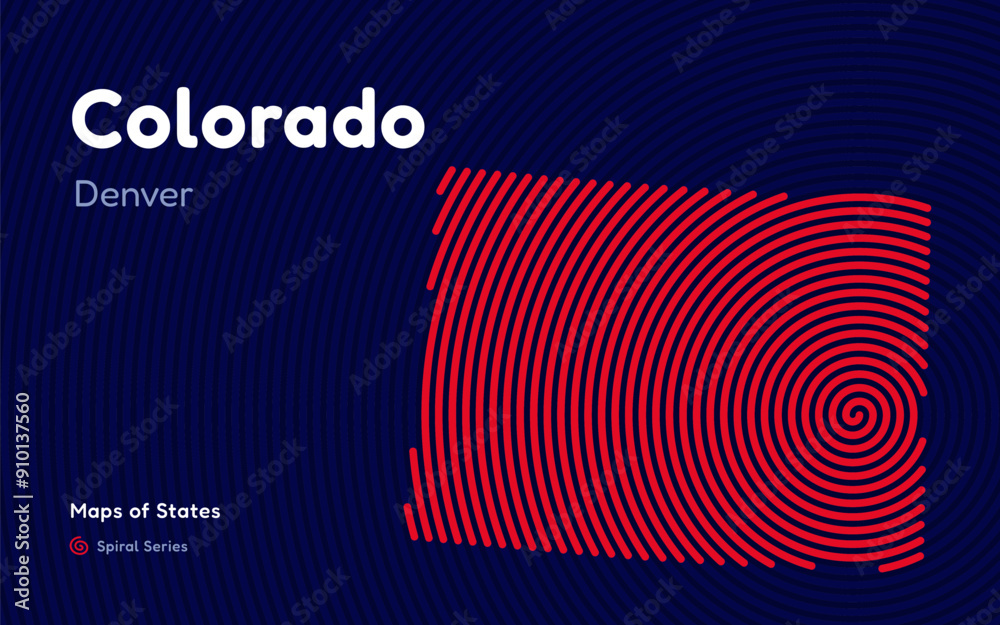 Colorado Map in Spiral Formation: Denver Takes Center Stage ...