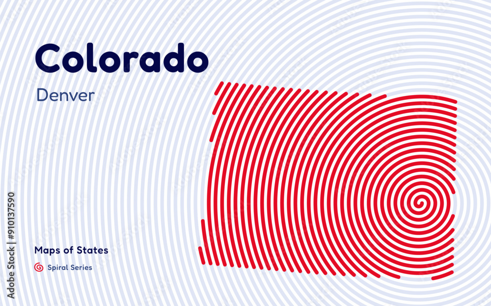 Colorado Map in Spiral Formation: Denver Takes Center Stage ...