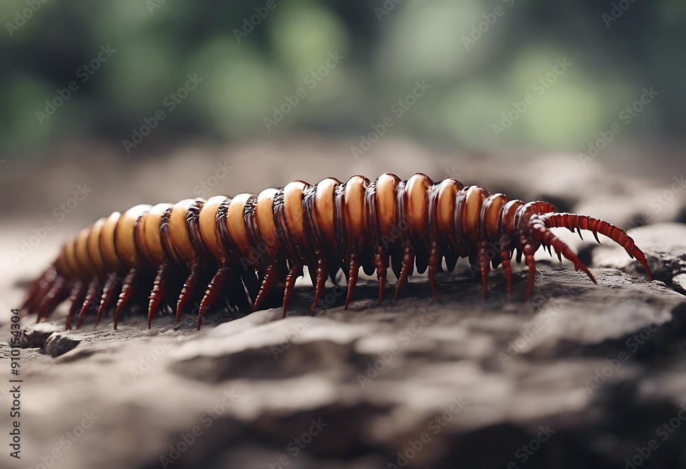 isolated background centipede white Giant Millipede Nature Animal Face ...