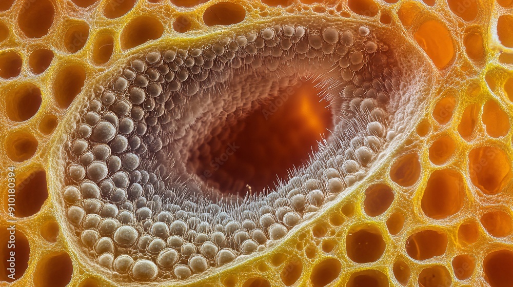 A high-resolution microscopic view of an insect's ovipositor reveals ...