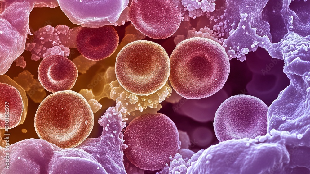 A high-resolution microscopic view reveals the intricate details of ...