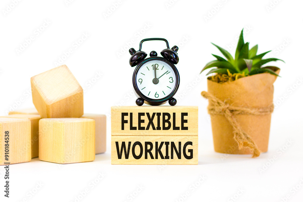 Flexible working symbol. Concept words Flexible working on beautiful ...