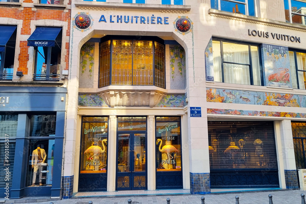 Lille, France, June 23, 2024: Luxury Fashion Storefronts: Louis Vuitton ...