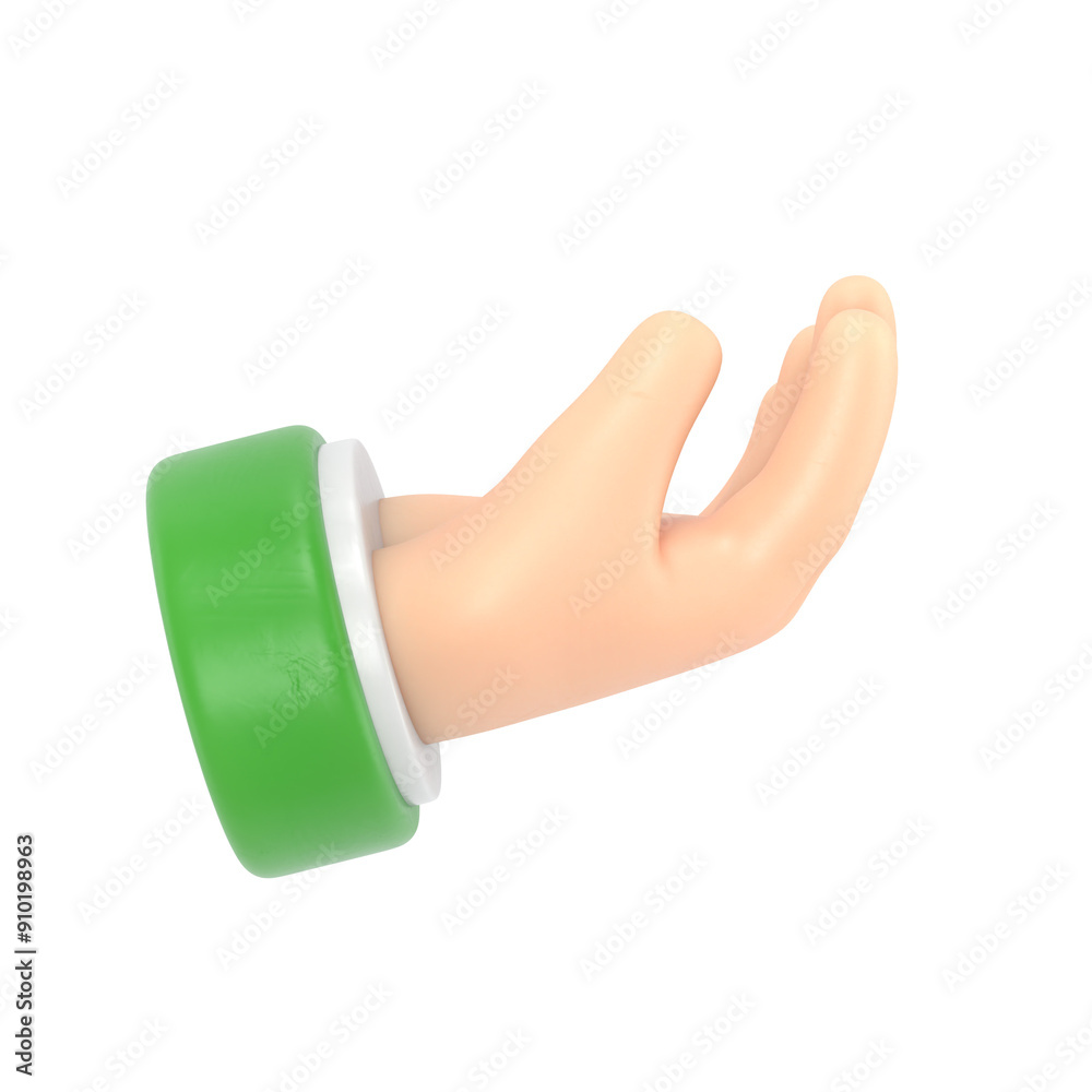 Transparent Backgrounds Mock-up. Hand open and ready to help or receive ...