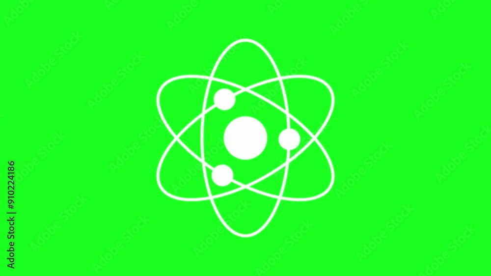 atom loading animation with green screen background Stock 비디오 | Adobe Stock