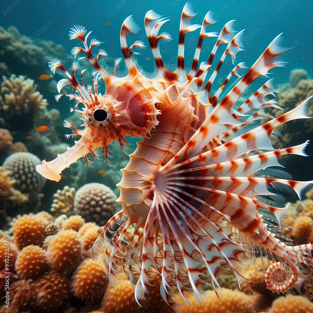 Seastarion A cross between a seahorse and a lionfish. It has a regal ...