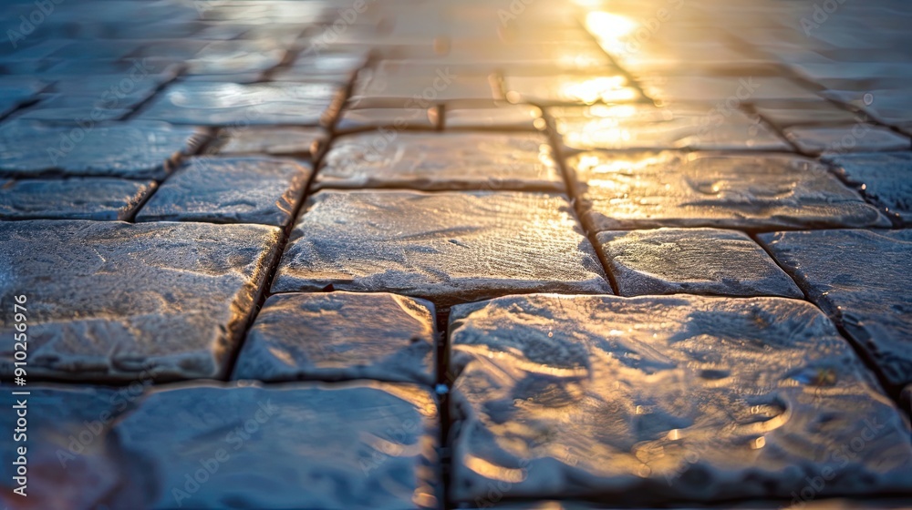 Processed stone paving stones. Natural granite stone for paving on a ...