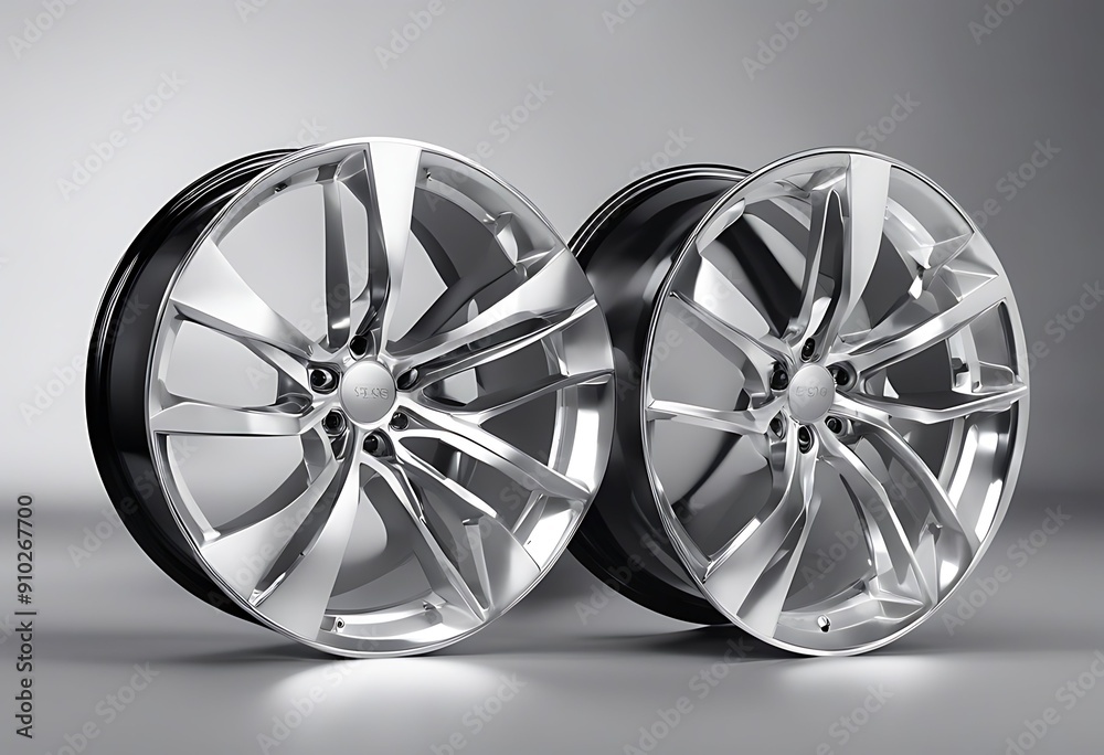 modern wheels rims close alu background white banner wheel rim tire ...