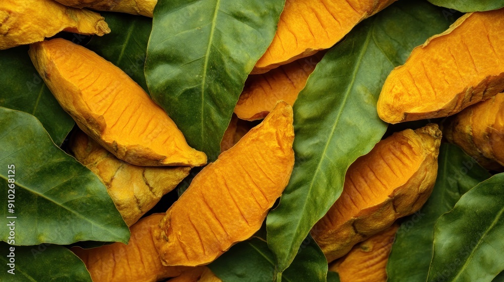The medicinal herb spice plant is a type of turmeric with leaves or the ...