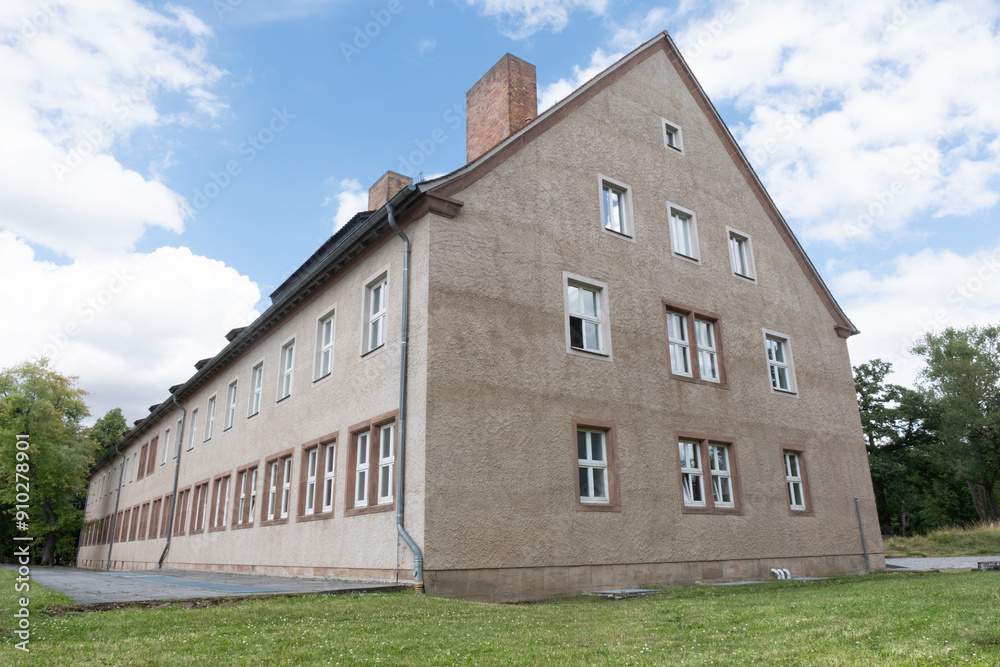 Concentration camp Buchenwald. Administrative building of the SS ...