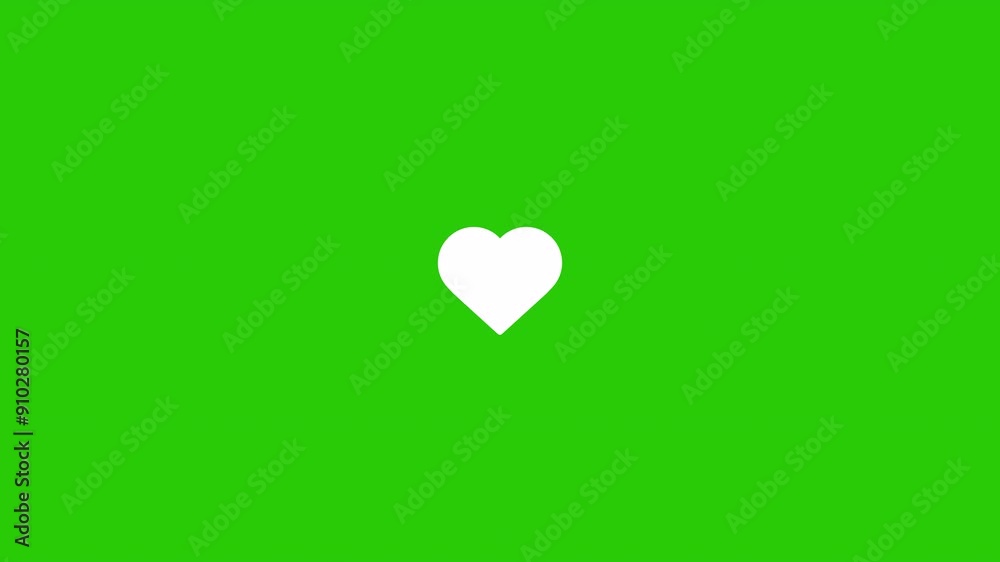 Social media double tap like button heart animation on transparent ...
