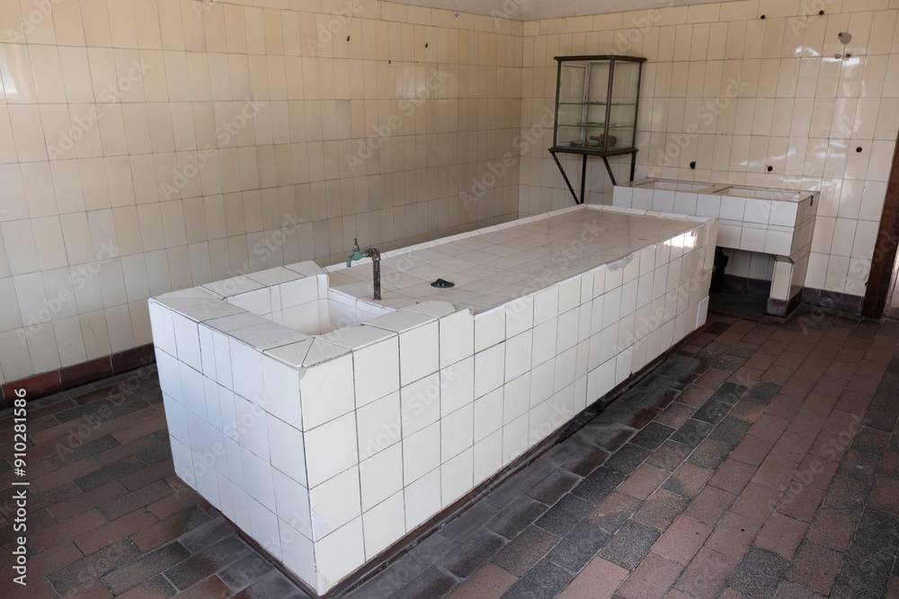 Dissection room in Buchenwald concentration camp. Here the golden teeth ...