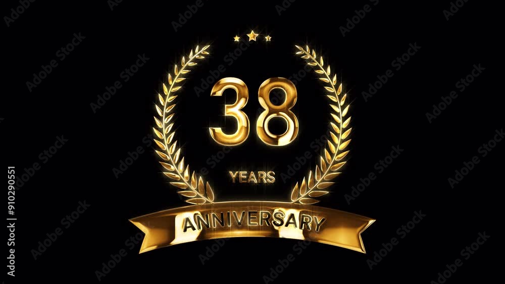 38th Anniversary Celebration. Happy 38 Years Anniversary Animation in ...