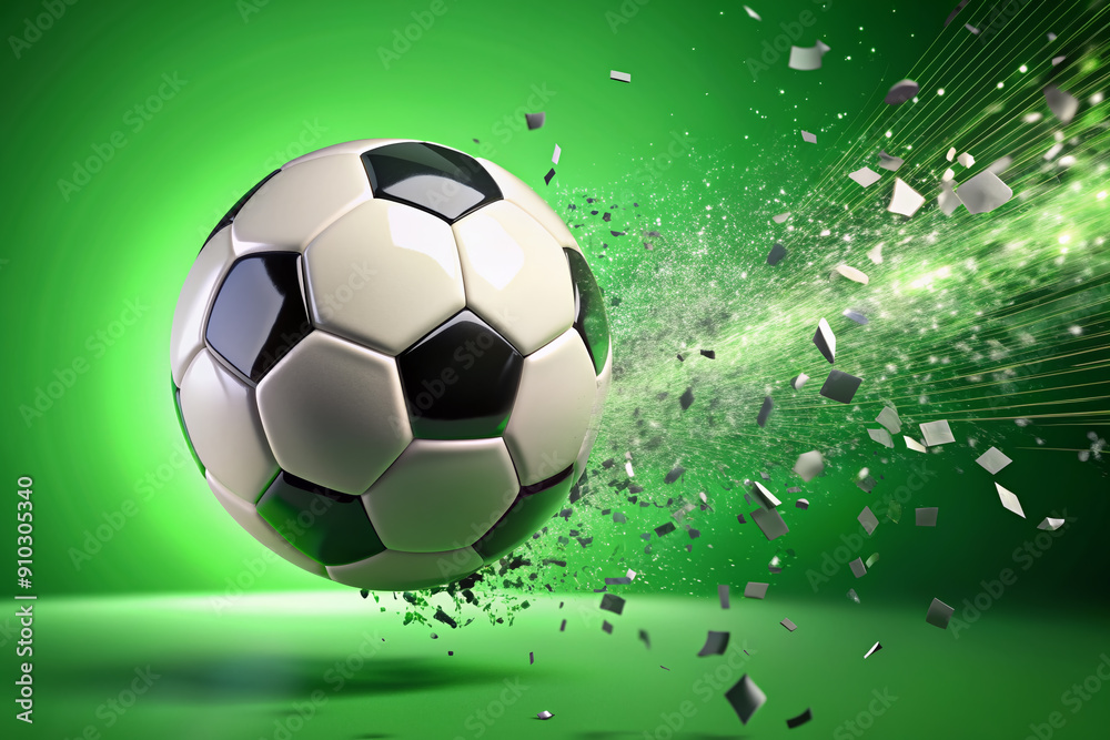 Set of 4 Videos. Beautiful Soccer Ball Hits the Camera in Slow Motion ...
