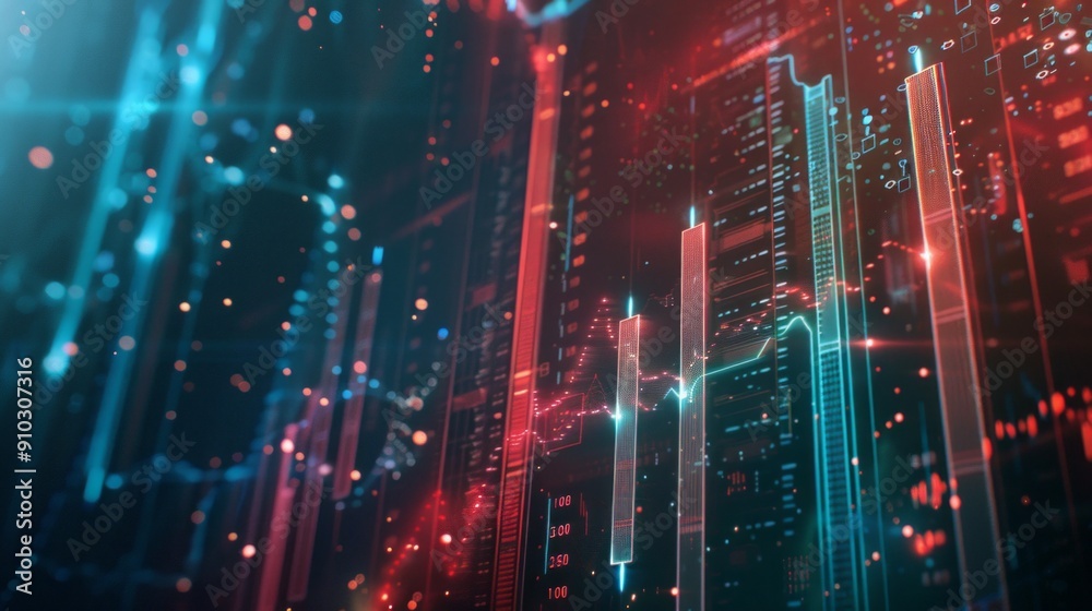 Tech financial data document graph chart report statistic marketing ...