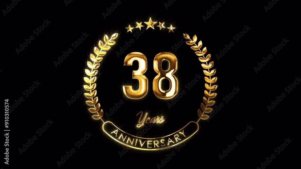 38th Anniversary Celebration. Happy 38 Years Anniversary Animation in ...