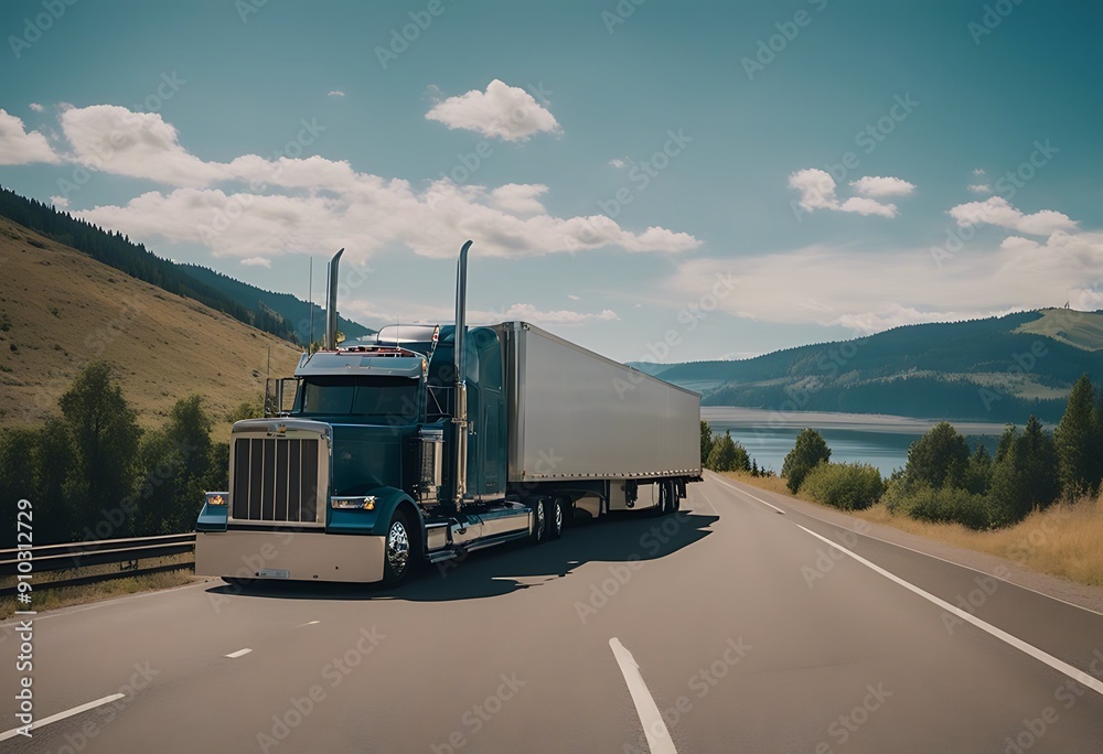 rig big popular tor professional truck transporting semi haul long ...