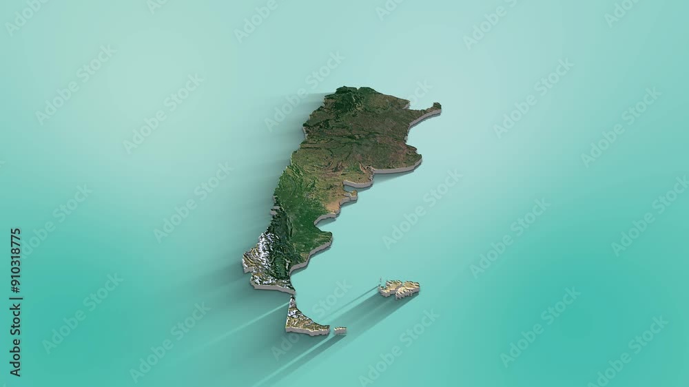 Argentina Map Animation. 3d animation of Argentina with Provinces map ...