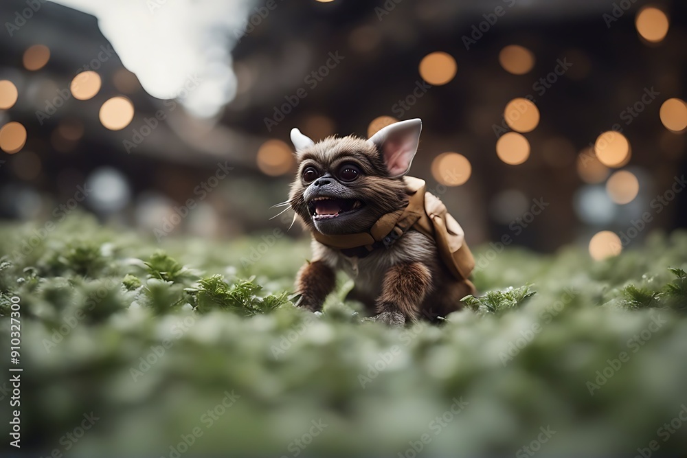 furry gremlin empty cute claw fantasy blank message happy mutant ...