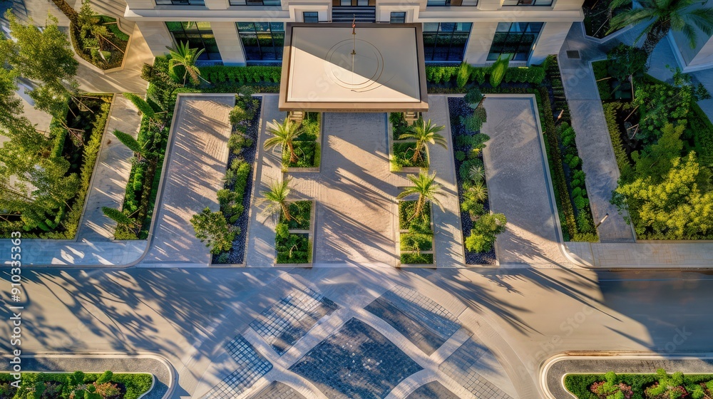 luxury hotel entrance with a grand permeable paving driveway ...