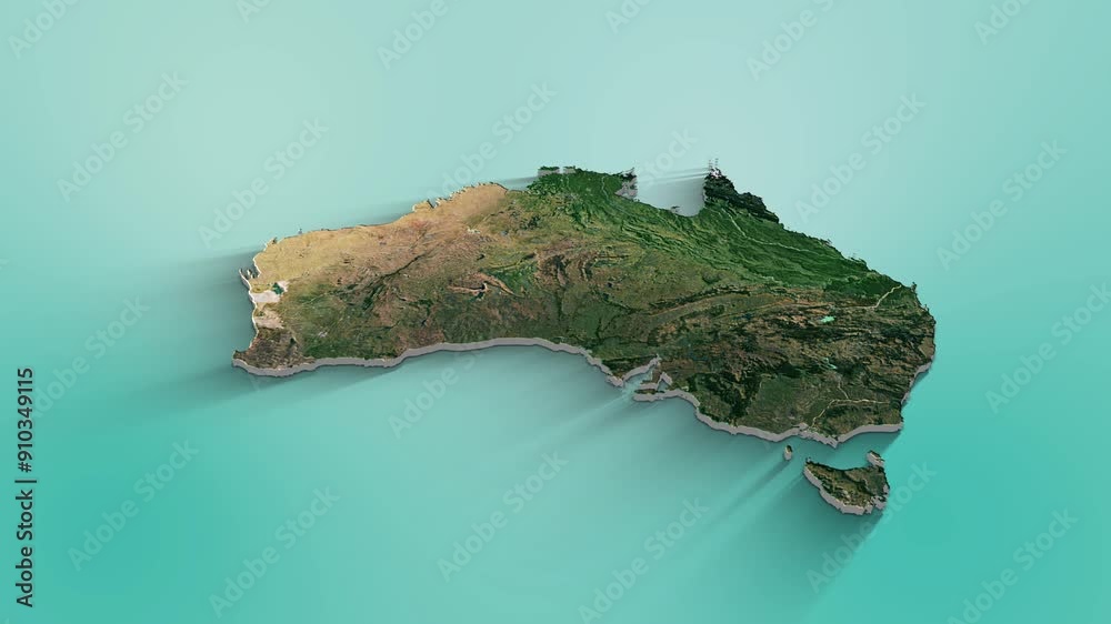 Australia Map Animation. 3d animation of Australia map Stock Video ...