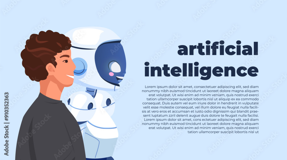 Concept of technology and artificial intelligence. Machine learning and futuristic technology ...