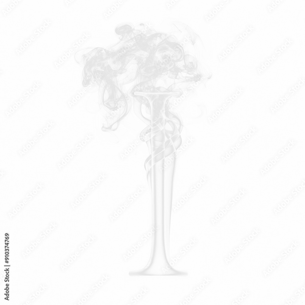 Letter I made of smoke. White smoke alphabet collection with numbers ...