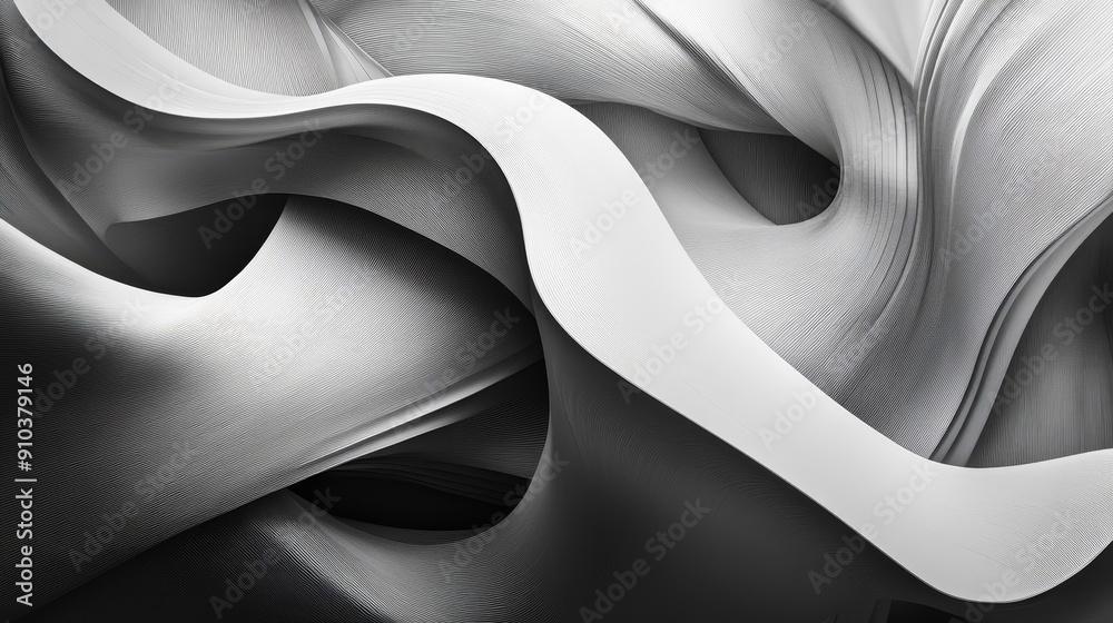 Abstract Silver Swirls: A Modern Minimalist Design - A mesmerizing ...