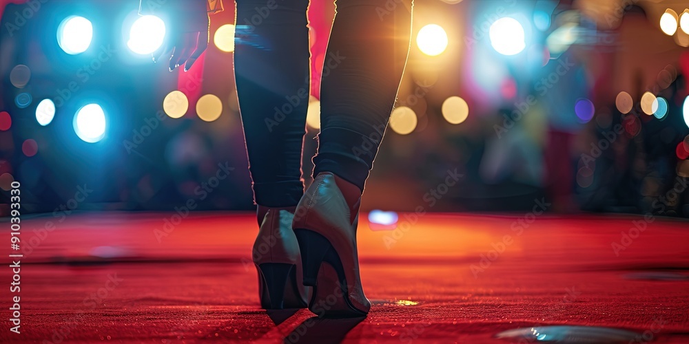 Celebrity walking the red carpet at movie premiere Stock Photo | Adobe ...