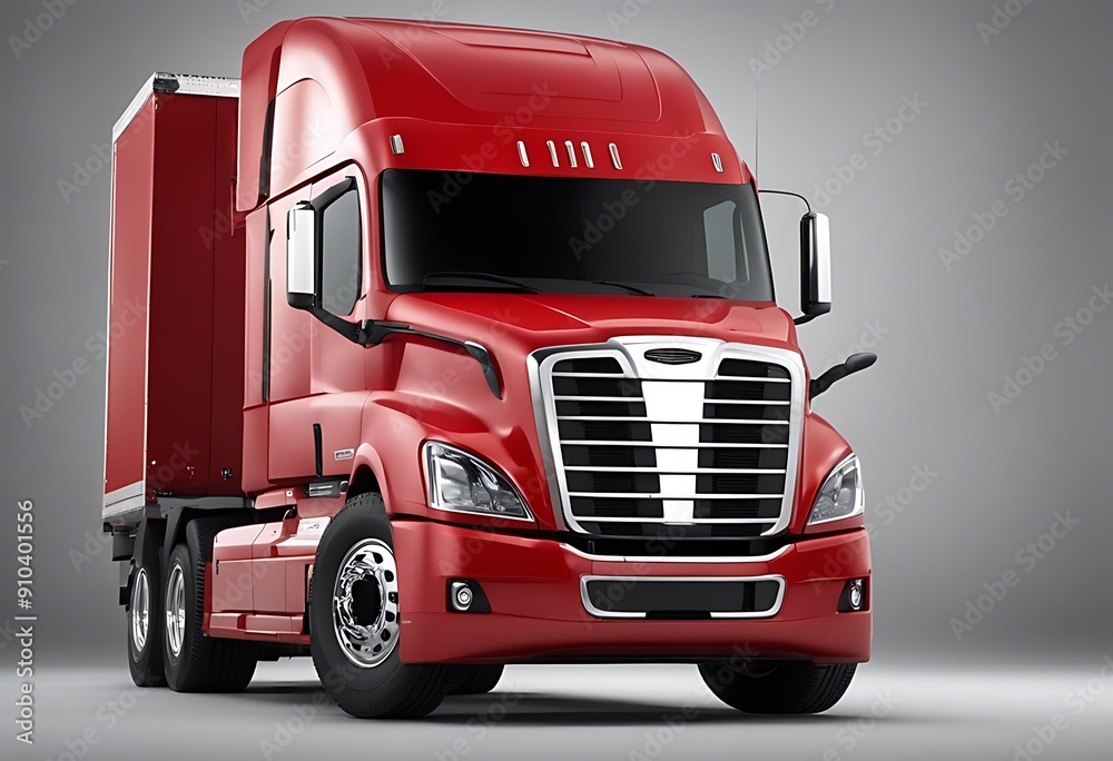 concept logistics red truck american cargo right freightliner moving ...
