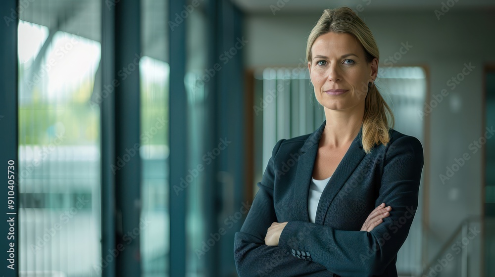 Woman, tablet and business portrait in an office for management ...