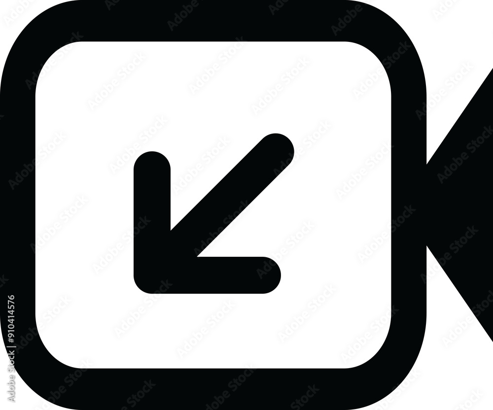 Video missed call icon On transparent Background, Meticulously Designed ...