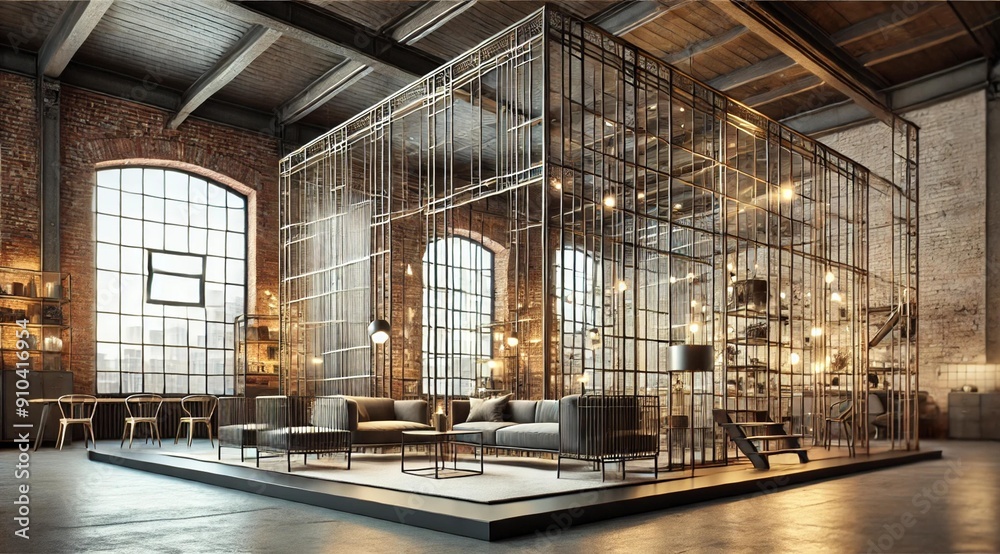 "Urban Industrial Loft" showcases an urban, industrial setting with a ...