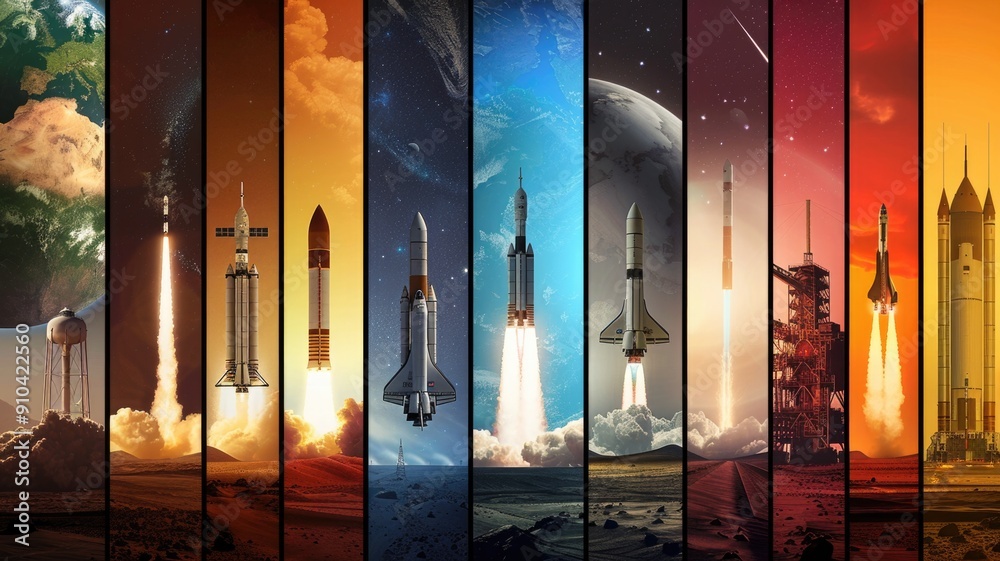 A timeline of key events in space exploration, from the first satellite ...