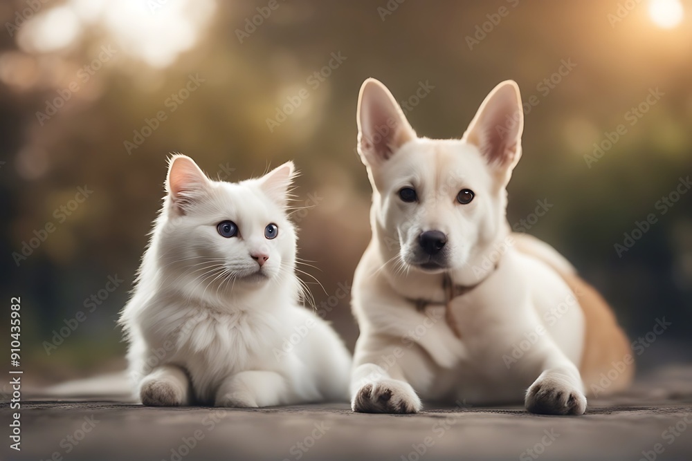 together web cats white banner dogs cat dog pet cut-out background ...