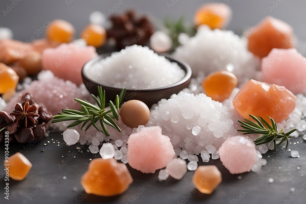 salt crystal Sea salts powder fferent balls Dead crystals Copy sea ...