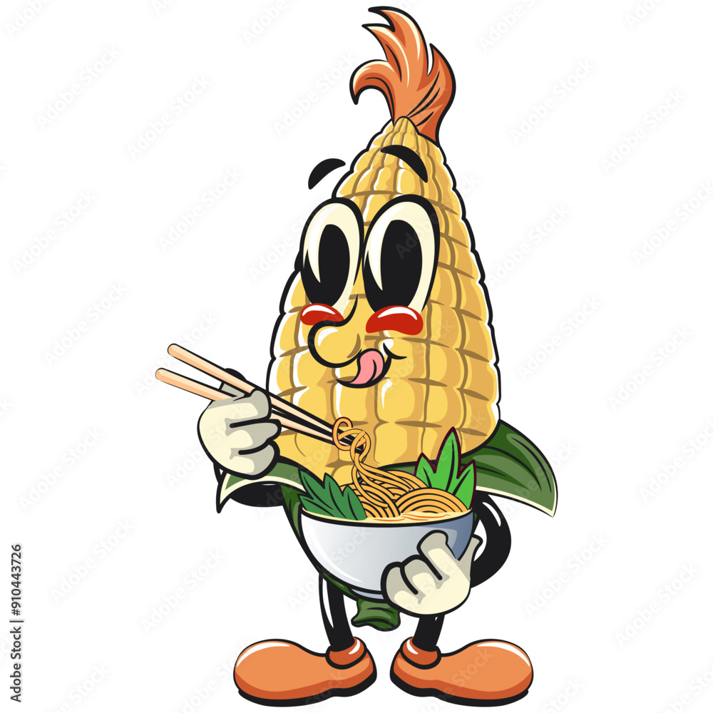 character of a cute corn cartoon vector isolated clip art mascot ...