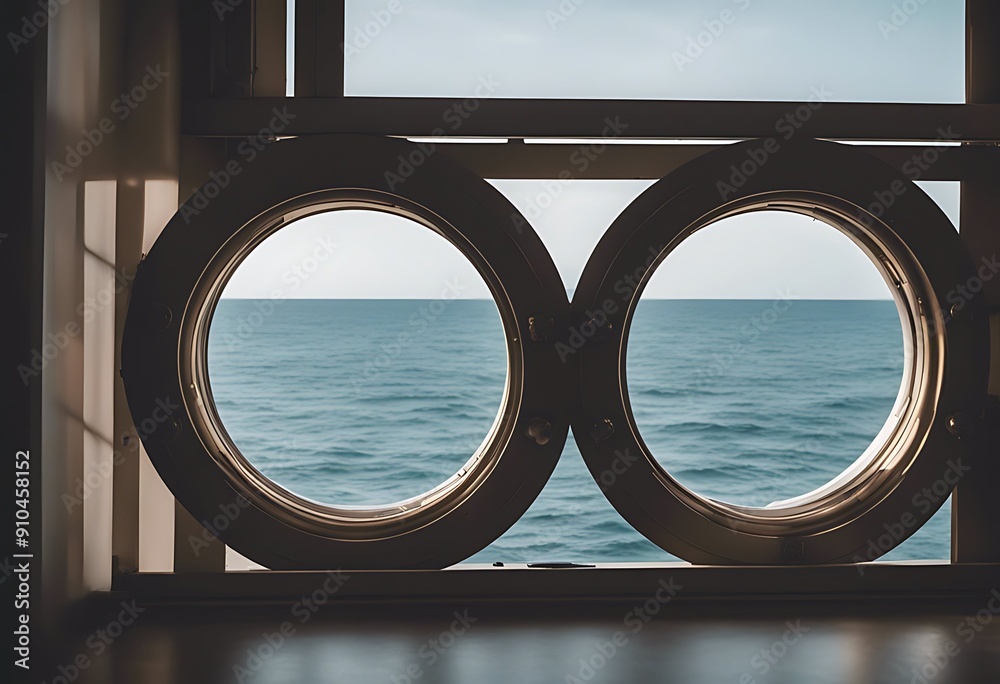 ship two portholes tropical windows ocean sea porthole window boat ...