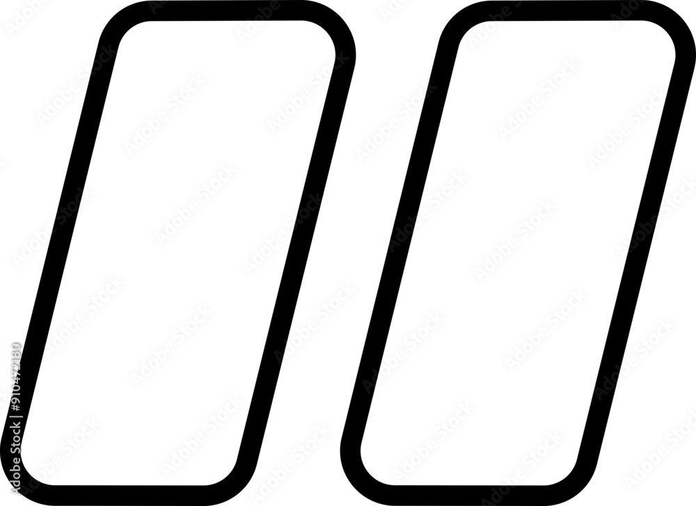 Quote commas icon in line. Quotation sign isolated on transparent ...