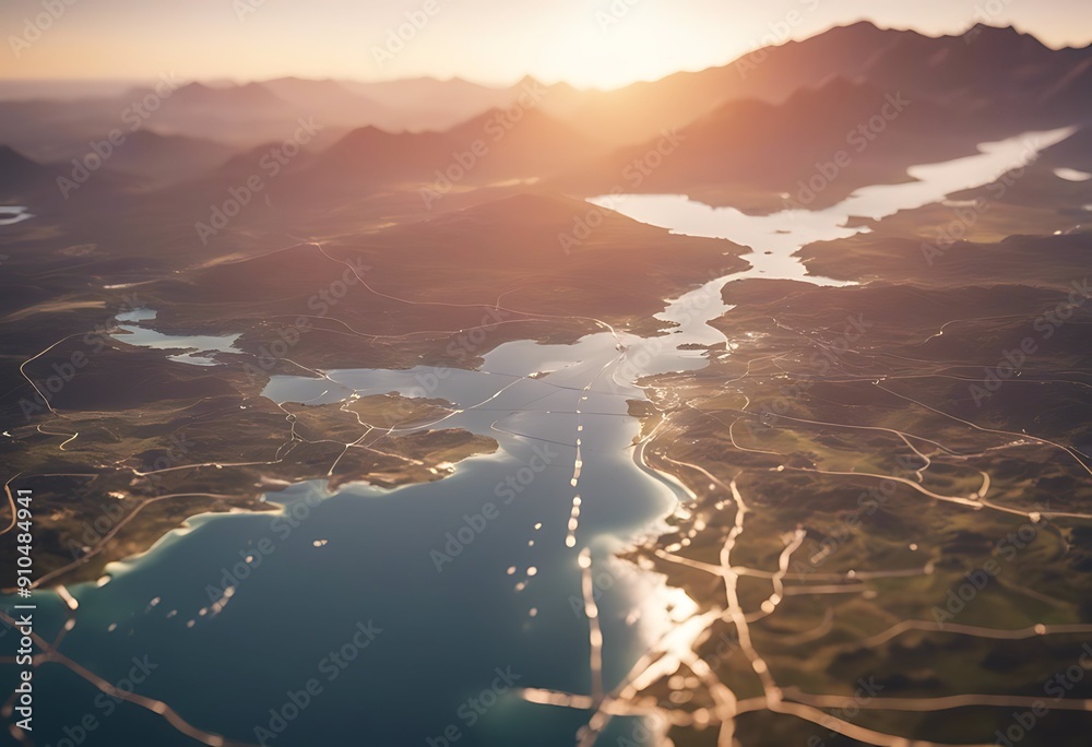 flight detailed earth routes rendering d planet globe route transport ...