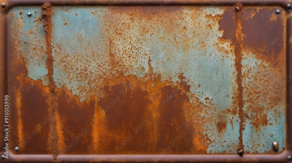 Realistic Rusted Metal Plate Texture with Signs of Heavy Rust ...