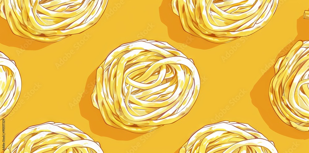 It's a noodle pasta seamless pattern modern background with spaghetti ...