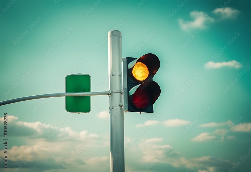 traffic green blue light background sky signs signal red stop road ...