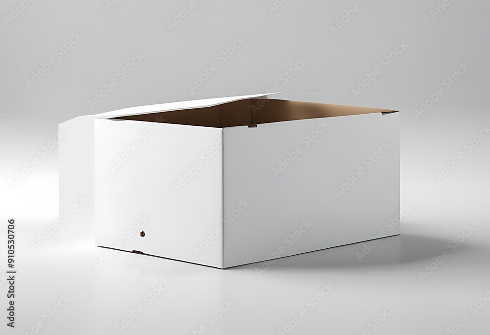 blank white carton corrugated isolated transportation box 3d background render delivery shipping ...