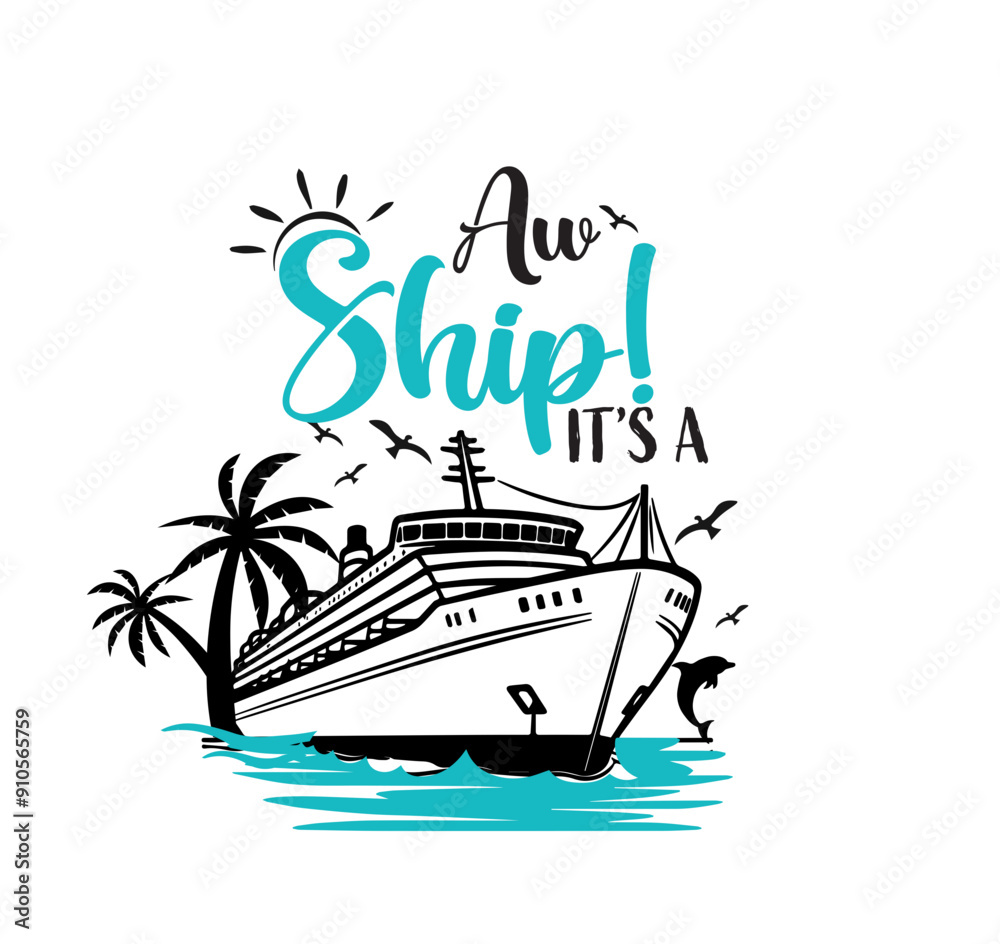 Aw Ship It's A Birthday Trip SVG, custom name frame cruise svg png ...