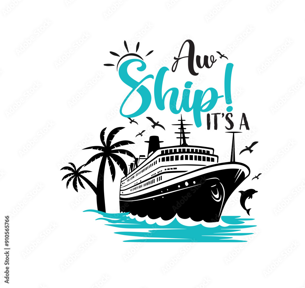 Aw Ship It's A Birthday Trip SVG, custom name frame cruise svg png ...