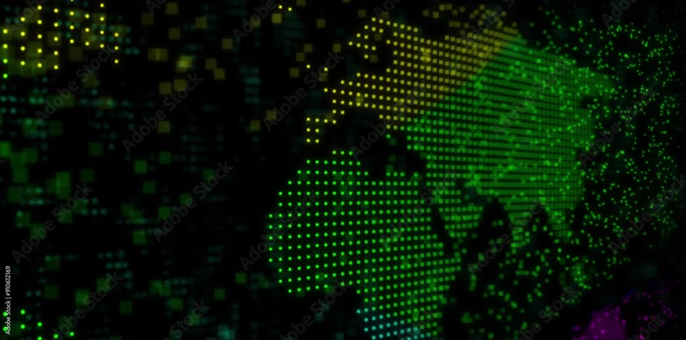 Pixel, connectivity and digital map of world for future technology ...