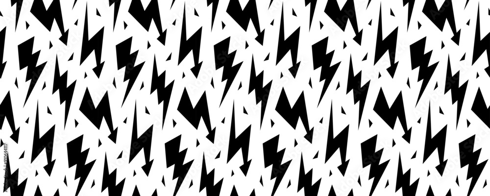 Lightning bolt seamless pattern. Thunder bolt repeated background ...