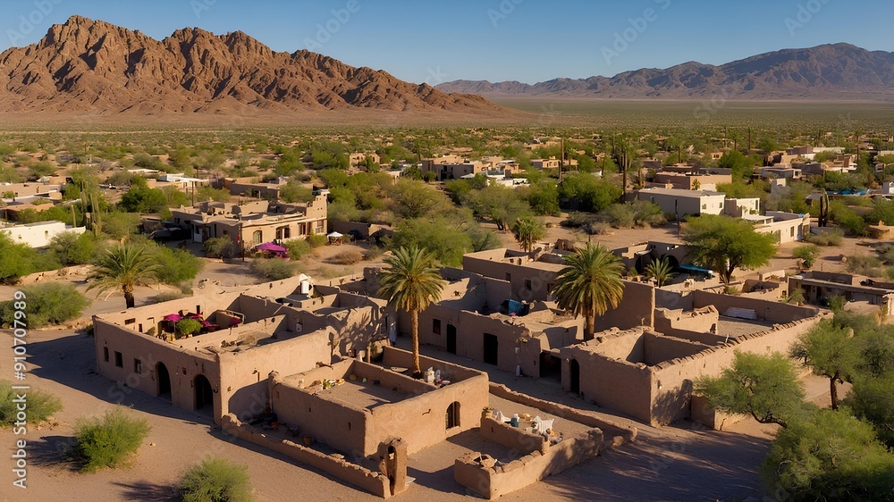 Charming Desert Town. Creating an image of a charming desert town with ...