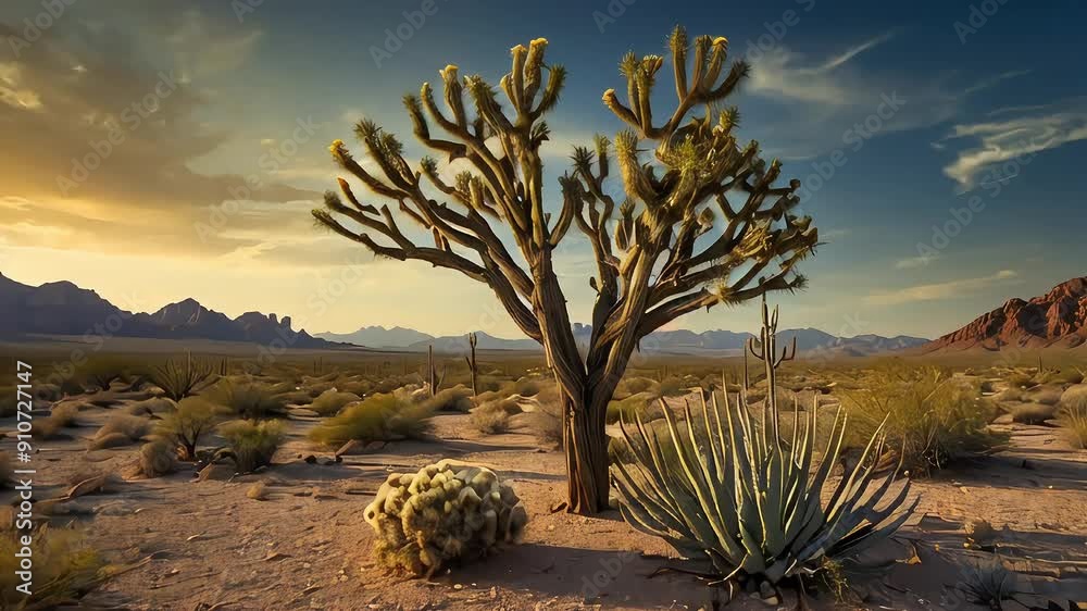 Desert plant adaptation animation. Illustrating the unique adaptations ...